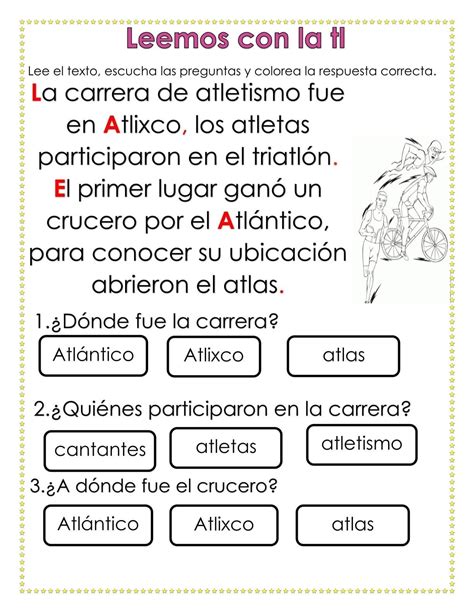 Silabas Trabadas Tl Actividades Con La Silaba Tla Tle Tli Tlo Tlu Tlo