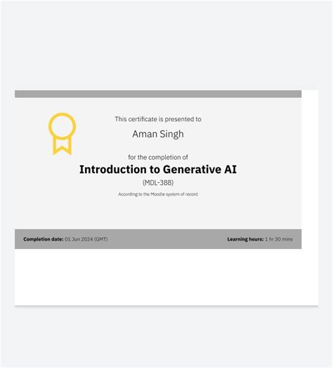 Aman Singh On Linkedin Generative Artificial Intelligence Certifeicate