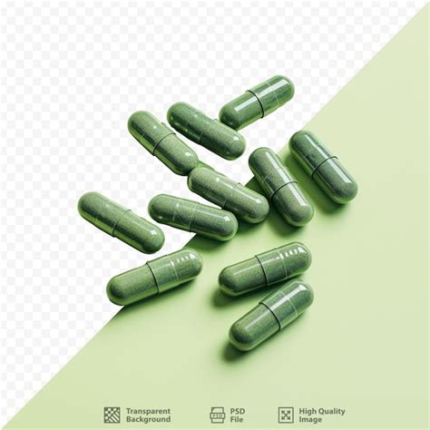 Premium Psd A Green Pill With The Word Lg On It