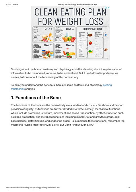 Solution Anatomy And Physiology Nursing Mnemonics Tips Studypool