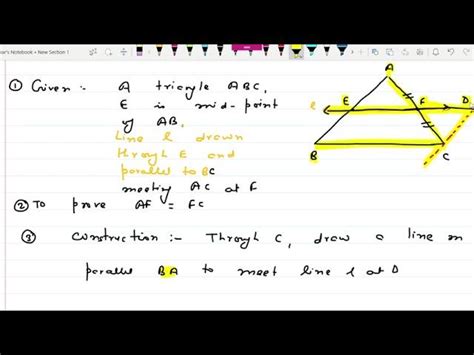 Anwar Ali On Linkedin Converse Of Mid Point Theorem Class Ix Icse Board Chapter11