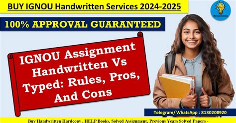 Ignou Assignment Handwritten Vs Typed Rules Pros And Cons My Exam