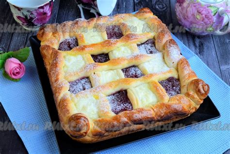 Пирог с творогом и повидлом: 17 фото в рецепте