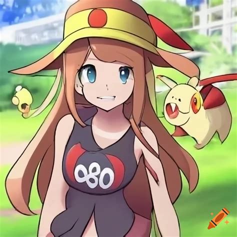 Waifu Original Character In Summer Attire From The Pokémon Series On