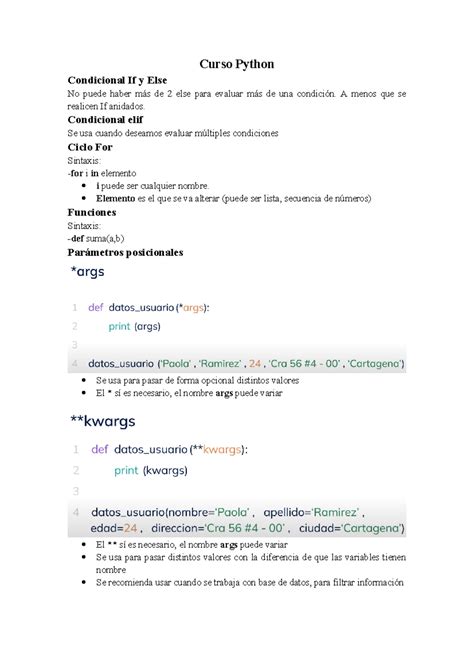 Apuntes Python Curso Python Condicional If Y Else No Puede Haber Más