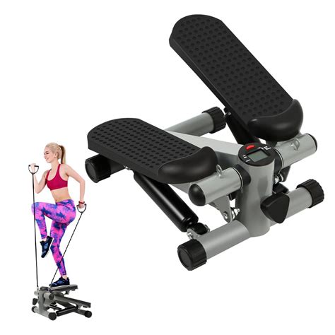 Mini Stepper Exercise Machine Stair Stepper With Resistance Band Fitness Stepper For Home Use