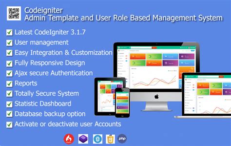Codeigniter Admin Template Sourcecodester