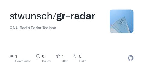 GitHub Stwunsch Gr Radar GNU Radio Radar Toolbox