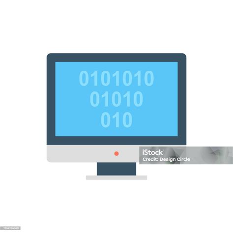 Binary Analysis Vector Icon Style Illustration Stock Illustration