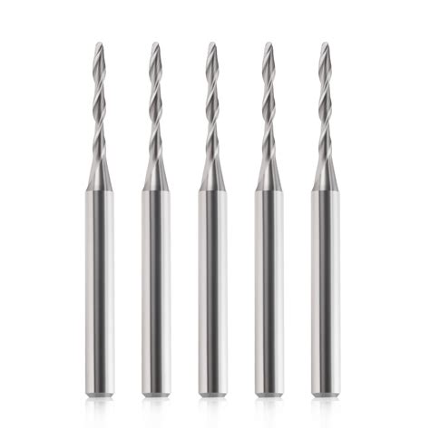 Hozly Ball Nose End Mill Cnc Router Bits 1 8 Shank 1 16