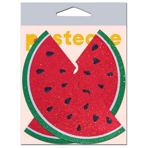 Watermelon Slice With A Bite Breast Pasties By Pastease