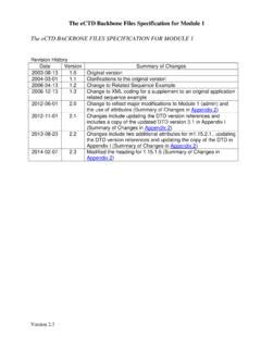 The ECTD BACKBONE FILES SPECIFICATION FOR MODULE 1 The Ectd Backbone Files Specification For