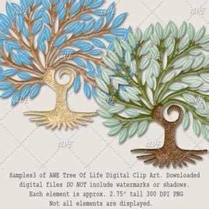 Tree Of Life Digital Clip Art By Awesomescrapper High Quality DPI Pngs Set Of Tree