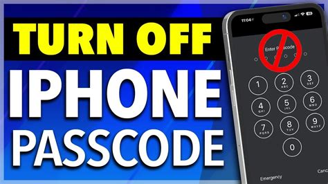How To Turn Off Your IPhone Passcode YouTube