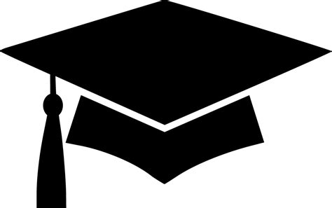 Graduation Hat Icon Black Outlines Vector Illustration 25257786 Vector