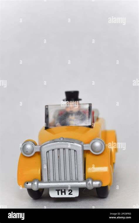 Sir Topham Hatt The Fat Controller Figure Driving A Yellow Plastic