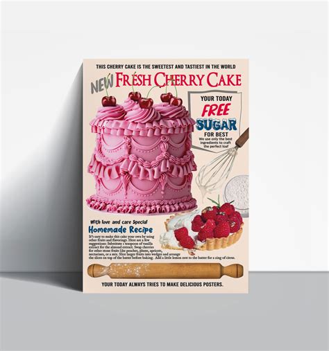 그림·사진 21 홈카페 인테리어 빵 체리 케이크 포스터 오늘의집 쇼핑