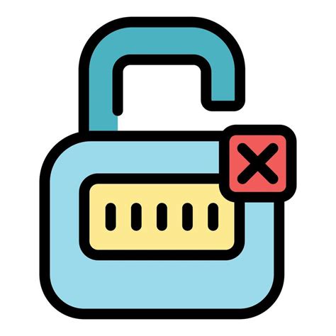 Combination Lock Showing Wrong Password And Open Shackle 52736841 Vector Art At Vecteezy