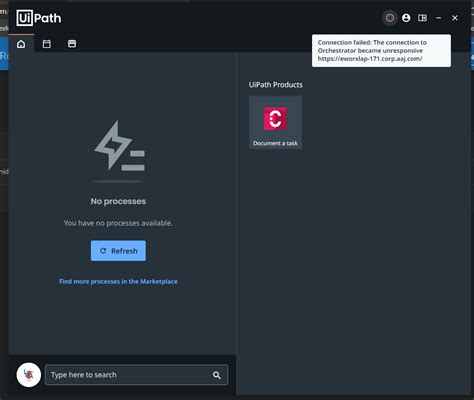 Unable To Connect On Prem Orchestrator To Uipath Assistant Automation Starter Uipath