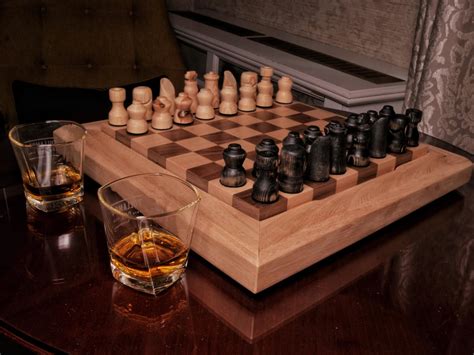 Chessboard And Pieces Build Rwoodworking