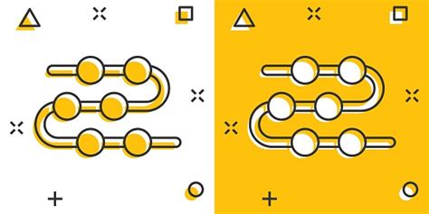 코믹 스타일의 타임라인 아이콘입니다 흰색 격리 된 배경에 진행 만화 벡터 그림 다이어그램 스플래시 효과 비즈니스 개념 만화에