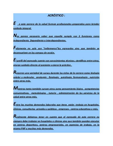 Acrostico Apuntes De Orientación AcrÓstico E N Esta Carrera De La