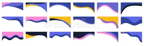 Assortment Of Different Shapes For Web Site Headers Or Footers Landing Page Separator Template