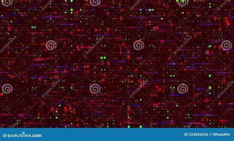 Abstract Technology Binary Code Red Background With Numbers Stock Vector Illustration Of Code
