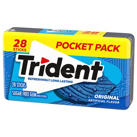 Trident Original Mint Pocket Pack 28 טרידנט מסטיק מנטה מארז