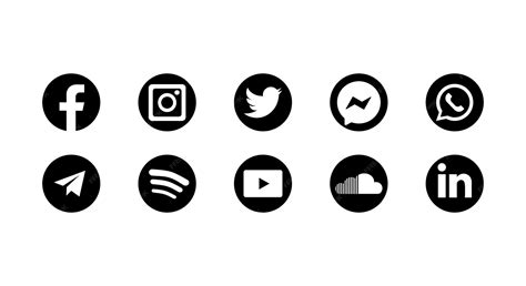 Social Media Icons Collection Premium Vector