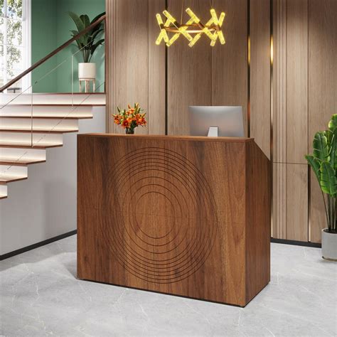 Byblight Moronia 47 In Rectangular Walnut Engineered Wood Reception