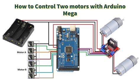 Arduino Mega Tutorial Controlling Two Motors With Push Buttons Youtube