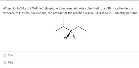 Solved When R 3 Chloro 23 Dimethylpentane Structure