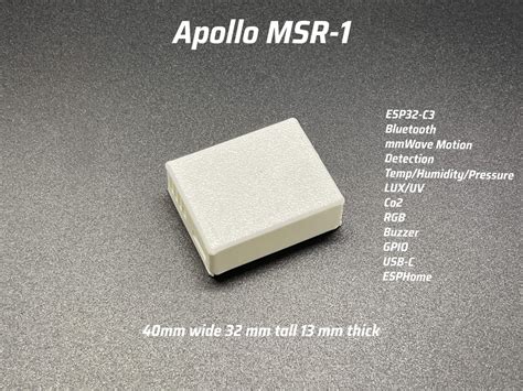 Apollo Automation Msr 1 Mmwave Co2 Multisensor Batch 2 Discounts Rapolloautomation