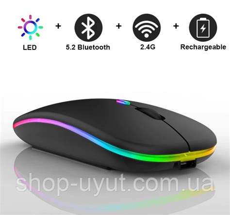 Купить Беспроводная Bluetooth мышь со светодиодной подсветкой ...