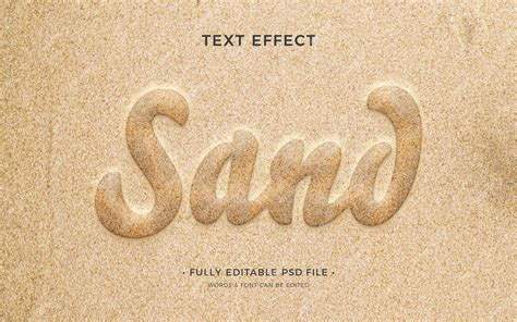 Premium Psd Sand Text Effect