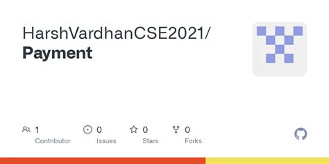 GitHub HarshVardhanCSE Payment