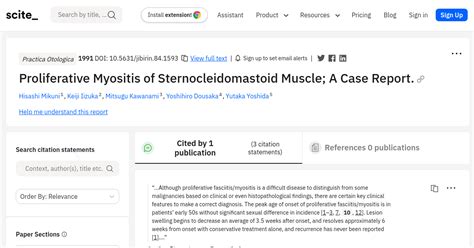 Proliferative Myositis Of Sternocleidomastoid Muscle A Case Report [scite Report]