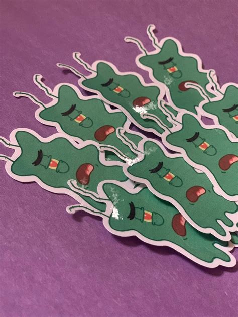 Plankton Squished Spongebob Squarepants Water Resistant Etsy