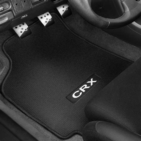 Nrg Innovations® Fmr 110 1st Row Black Floor Mats With Crx Logo