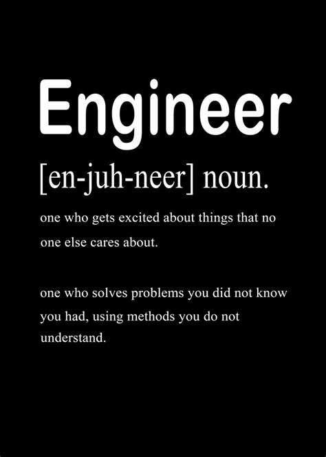 Engineer Definition Poster Picture Metal Print Paint By Anhvivuha