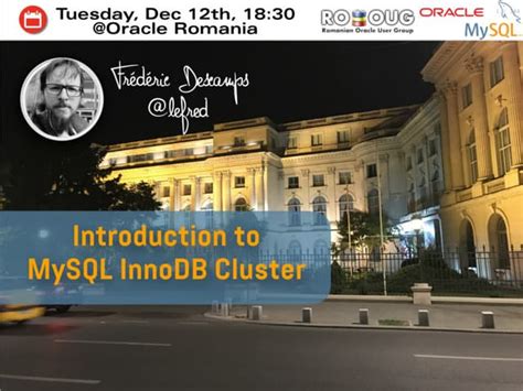 Introduction To Mysql Innodb Cluster Ppt