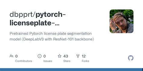 Github Dbpprtpytorch Licenseplate Segmentation Pretrained Pytorch