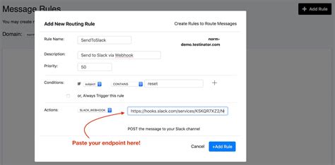 Feature Update Webhook To Slack Mailinator