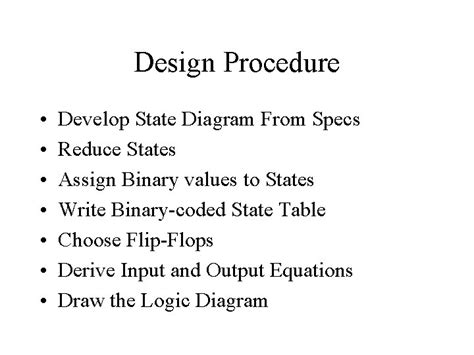 Digital Design Lecture 10 Sequential Design State Reduction