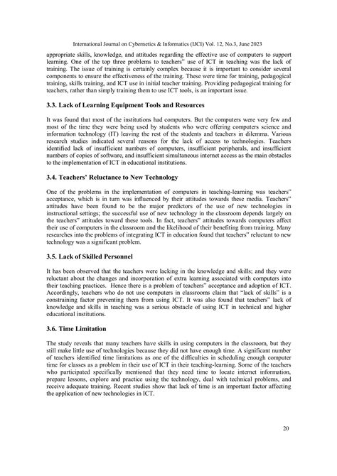 Teaching And Learning With Ict Tools Issues And Challenges Pdf