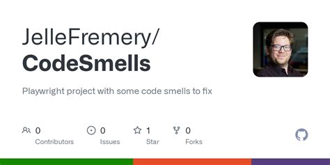 Github Jellefremerycodesmells Playwright Project With Some Code