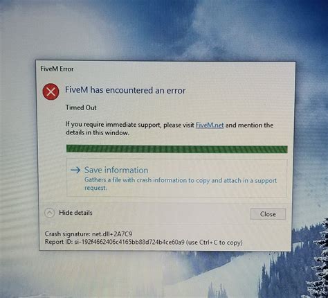 FiveM Timed Out Crash FiveM Client Support Cfx Re Community