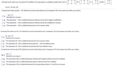 Solved 2 0 2 7 6 2 2 3 4 6 Compute Each Matrix Sum Or