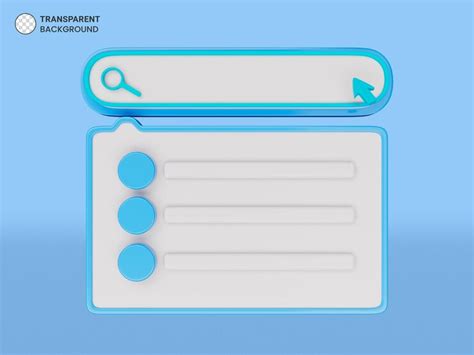 Premium Psd Search Bar With Arrow Cursor Icon Isolated 3d Render